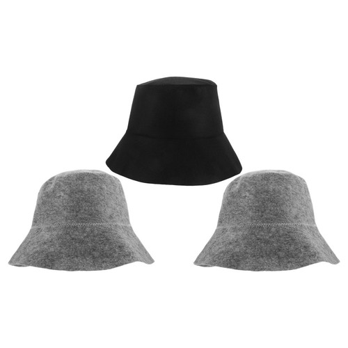 3PCS Sauna Hats: Sauna Cap Wool Felt Hair Protector - Steam Room Bath ...