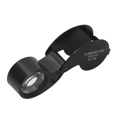 40X Magnifying Loupe Jewelry Eye Glass Magnifier LED Light Jeweler ...