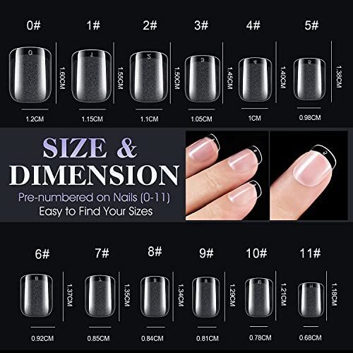 Extra Short Soft Gel Nail Tips Kit for Soak Off Nail 08-XXS-Square | eBay