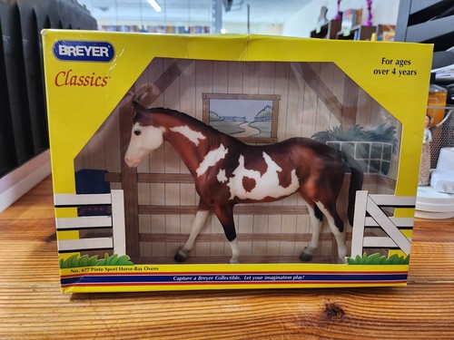 Breyer Classics PINTO SPORT HORSE-BAY OVERO #677 2006 New in Box (Box ...
