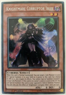 YuGiOh Knightmare Corruptor Iblee Secret Rare FLOD-EN017 NM | eBay