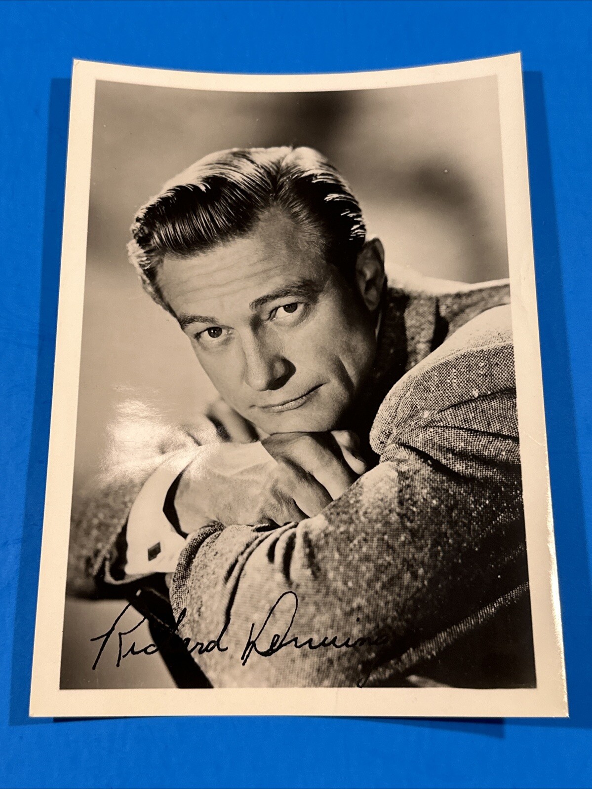 🎥 Richard Denning (1950s) Facsimile Autograph Handsome Photo Vintage | eBay