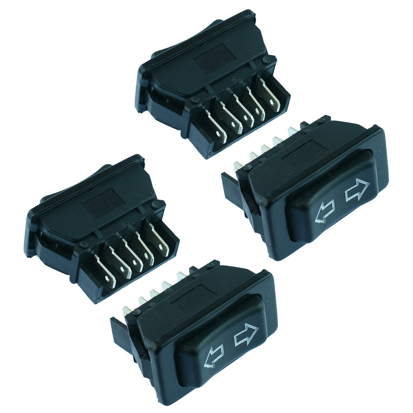 4 x Universal Electric Window / Aerial Switch 5-Pin 12V Car Auto ...