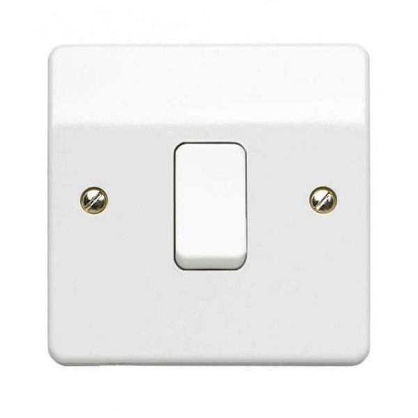 MK 10a 1 Gang Single Pole 2 Way Light Switch Plate White K4871WHI for ...