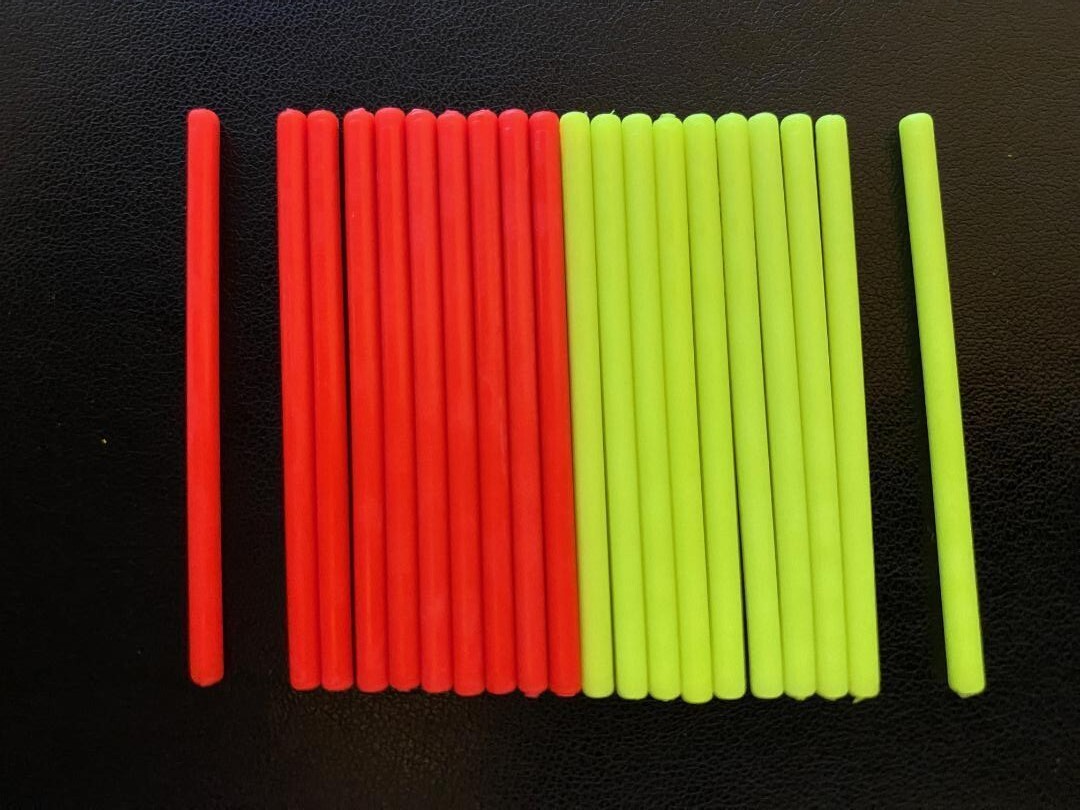 STONFO Fishing Pole Float Tips Stems ORANGE AND YELLOW 20 Pack 45mm ...