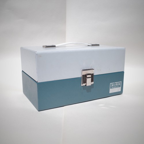 Metal Tool Box Storage Organizer Vintage Smith Victor Blue Cream ...