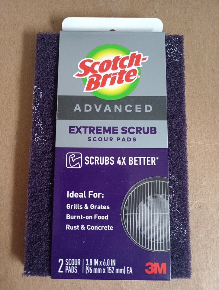 Scotch-Brite Advanced Extreme Scrub Scour Pads ~Grill Cleaning~ 2 Pack ...