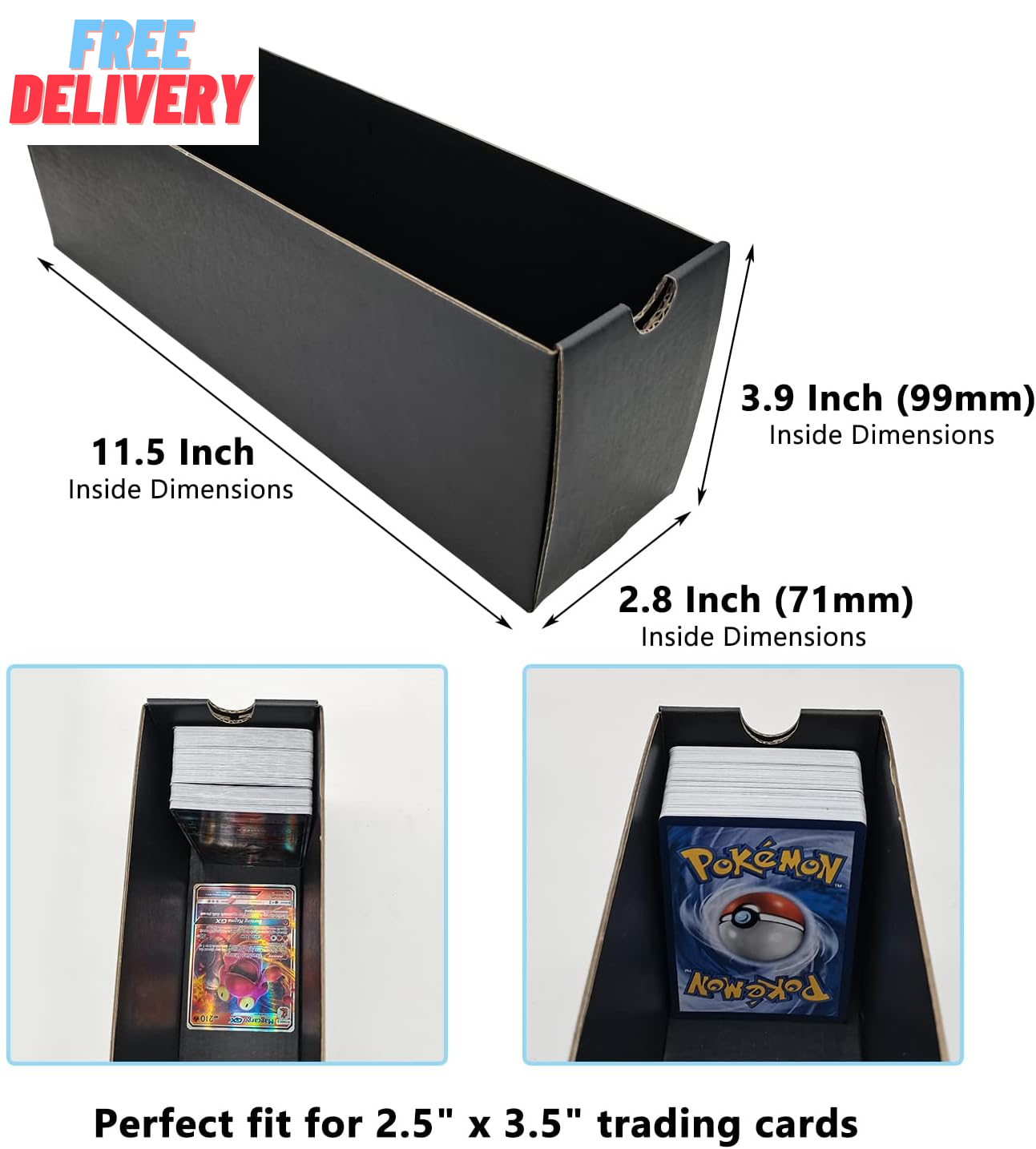 Trading Cardboard Card Storage Box - with 12 600-Count & 50 Card ...