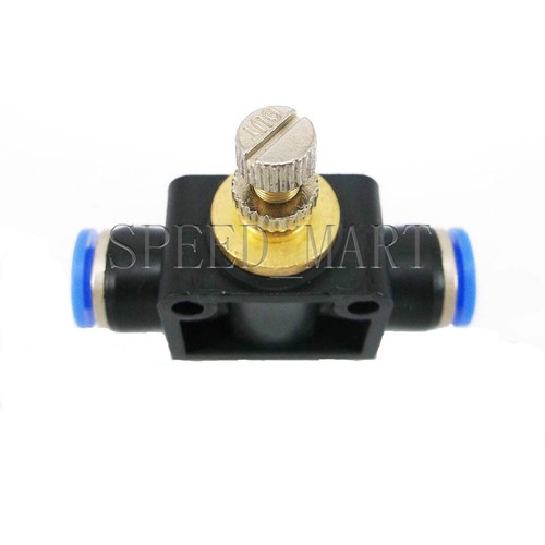 2pcs 6mm Pneumatic Air Valve Flow Speed Control Throttle Push Inline ...