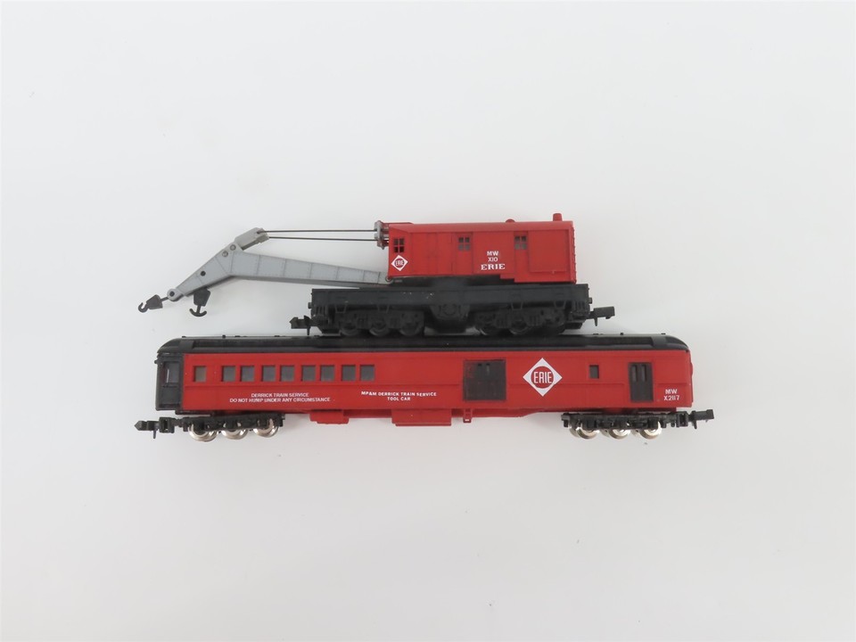 N Scale TR Shops Erie Railway Maintenance 6-Car Trains Set Pro Custom ...