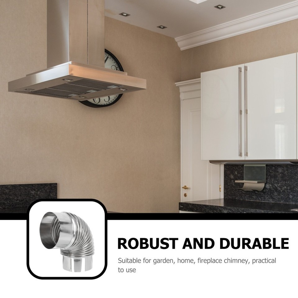 Chimney Flue Heating Stove Exhaust Pipe Reducer Stainless Steel Wood ...