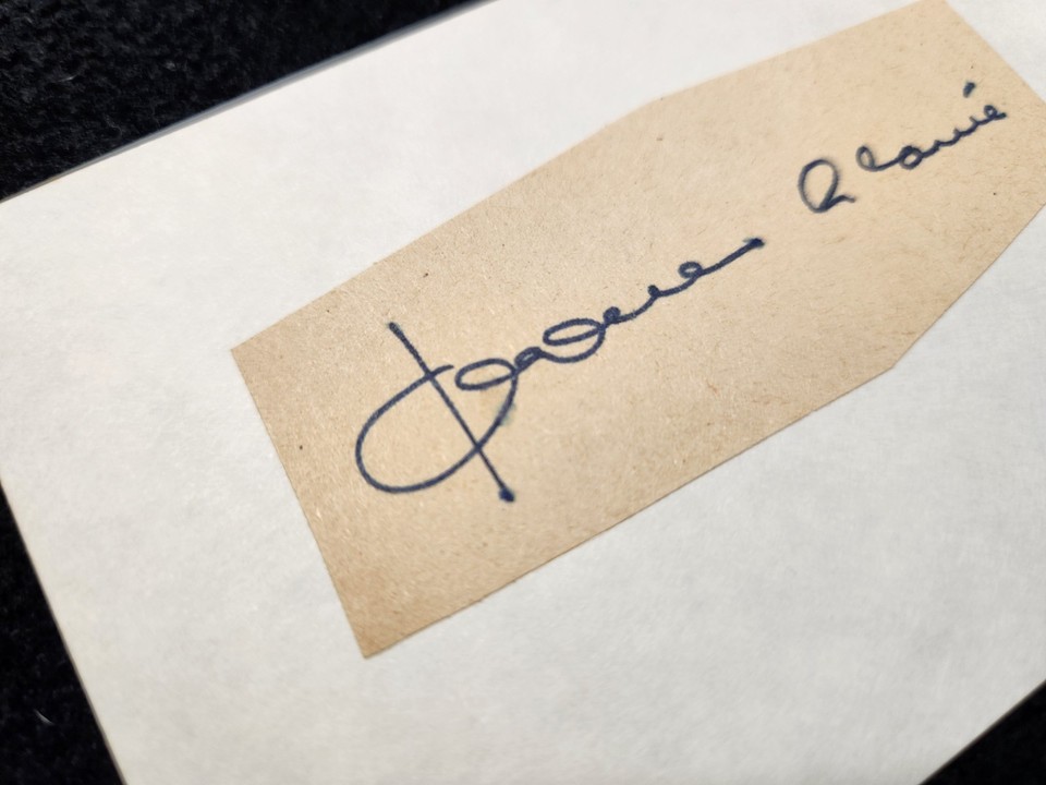 Jacques Plante (d.1986) Signed Cut On Index Card Hockey Montreal ...