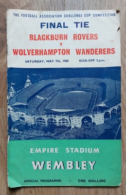 1960 BLACKBURN ROVERS v WOLVES FA Cup Final Programme + FREE POTLUCK ...