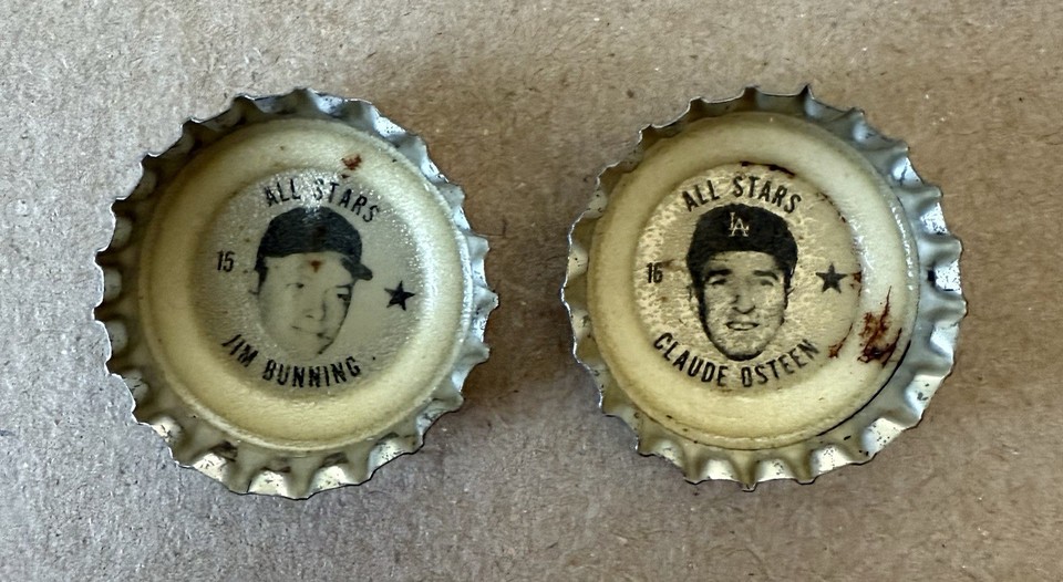 1967 Coca-Cola Coke Bottle Caps Baseball Lot of 22 Major League All ...
