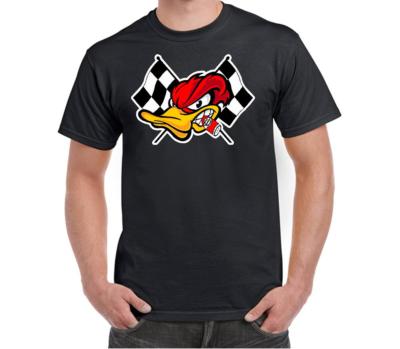 HOT ROD DUCK QUACK T-SHIRT T SHIRT CLOTHING APPAREL RETRO ROCKABILLY ...