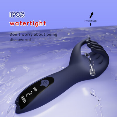 Vibrating Soft Silicone Testicles Glans Massager Tool Men Gift ...