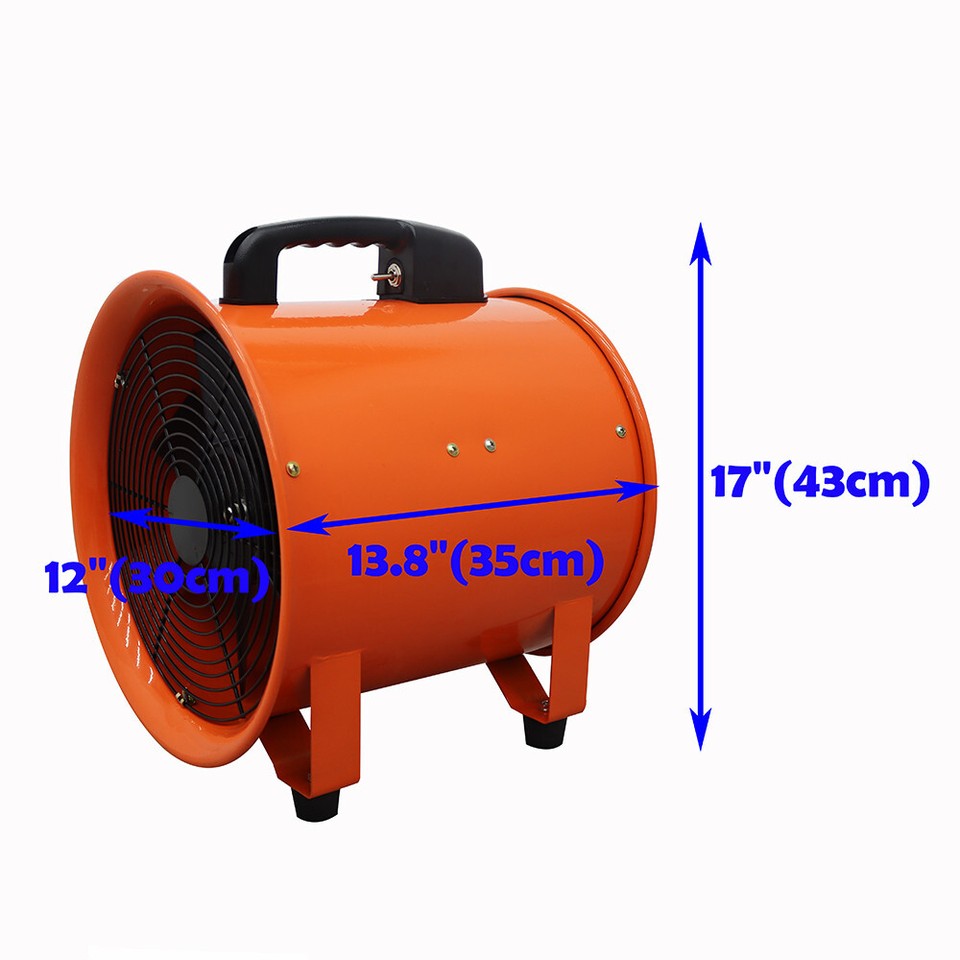 Axial Fan Cylinder Pipe Spray Booth Paint Fumes Blower with 5 Meters of ...