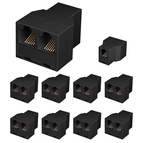 RJ12 6P6C 3 Female Telephone Line Splitters Phone Jack Splitter ...