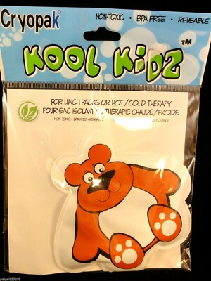 Cryopak Kool Kidz Reusable Hot/Cold Therapy or Lunch Ice Pack Brown ...
