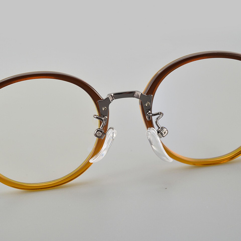 Retro Round Eyeglasses Clear Lens Men Women Spectacles Classical Full ...