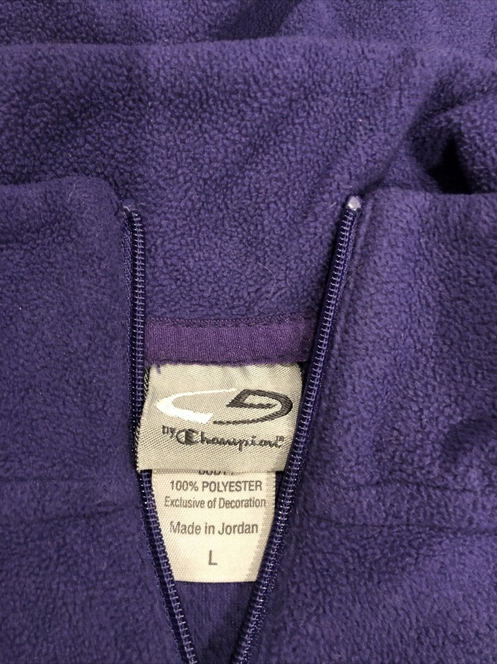 Girls Size L 10-12 Champion Purple Fleece Sweatshirt 1/4 Zip | eBay