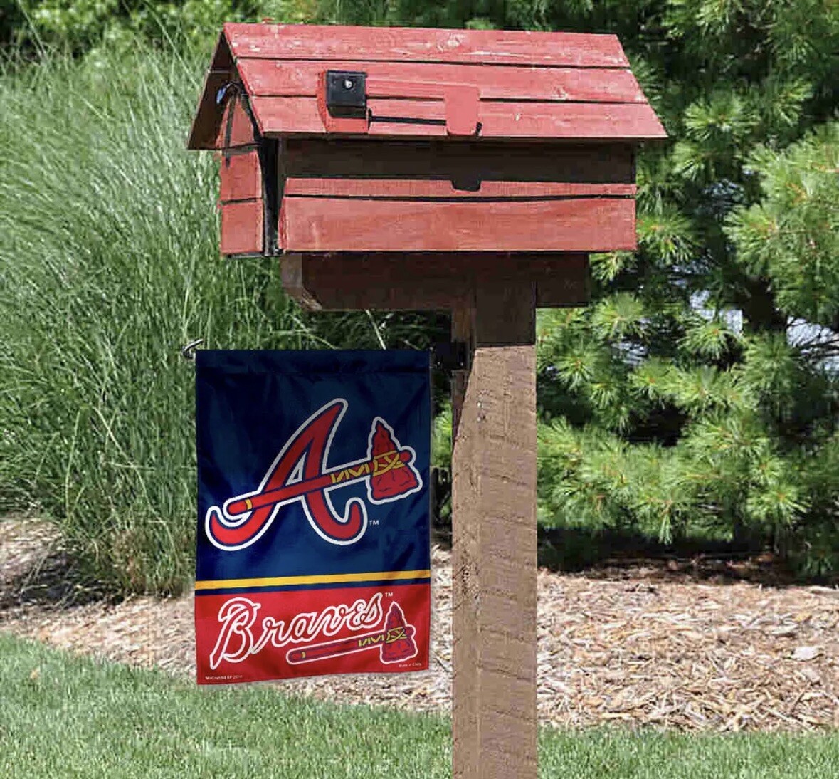 MLB Atlanta Braves Garden Flag Double Sided MLB Braves Premium Yard ...