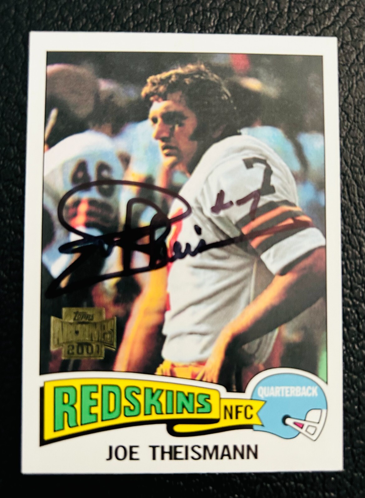 Joe Theismann Auto autographed Card 2001 Topps Archives Washington ...