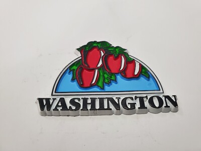 VINTAGE FRIDGE MAGNET WASHINGTON, APPLES, HALF MOON MAGNET | eBay