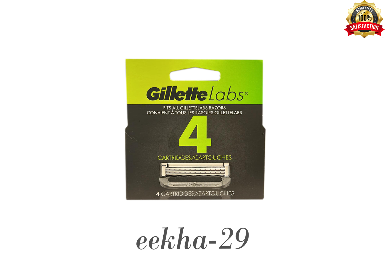 Gillette Labs 4 Blade Refill Cartridges Fits all Gillette Labs Razors ...
