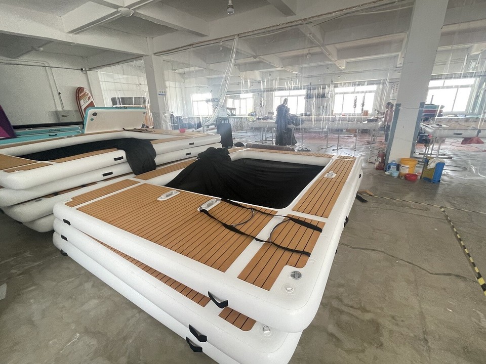 Ready to Ship 4x3m Inflatable Swimming Pool With Net Yacht Water Sea ...