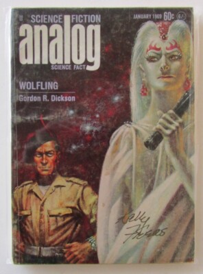 KELLY FREAS COVER SIGNED ANALOG MAGAZINE 1969-01 DICKSON THOMAS MCCORD ...