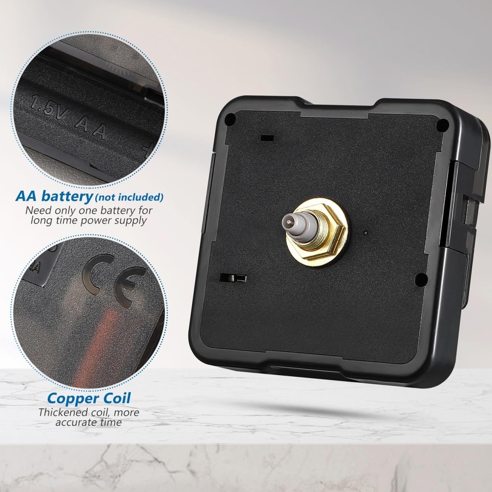 DIY Quartz Clock Movement Replacement - Silent Battery Operated Wall ...