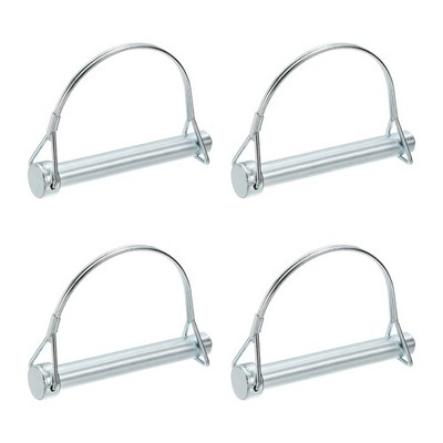 4 Pcs Trailer Coupler Pins, 1/2" x 3.5" Half Round Safety Wire Lock ...