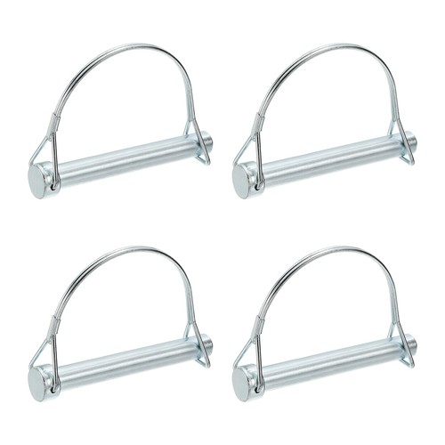 4 Pcs Trailer Coupler Pins, 1/2" x 3.5" Half Round Safety Wire Lock ...