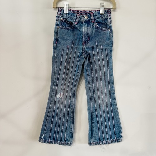 VTG Toddler Girls 4/5 Disney Princess Denim Jeans Stitched Accents Y2K ...
