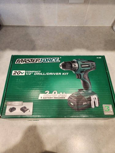 Masterforce 20V Compact 1/2" Drill/Driver Kit With Battery And Charger ...