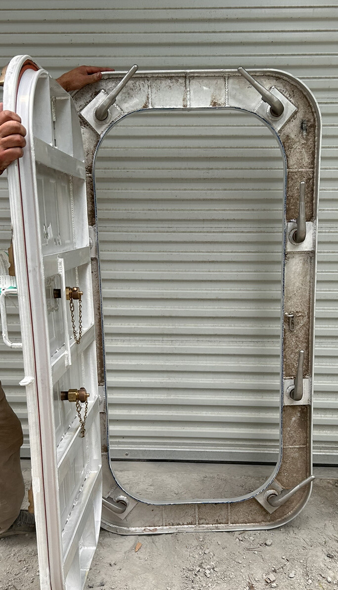 US Navy Ship Hatch Scuttle Door, Aluminum, Can ship, 67”x36” | eBay