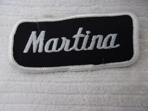 MARTINA USED EMBROIDERED VINTAGE SEW ON NAME PATCH TAGS ASSORTED COLORS ...