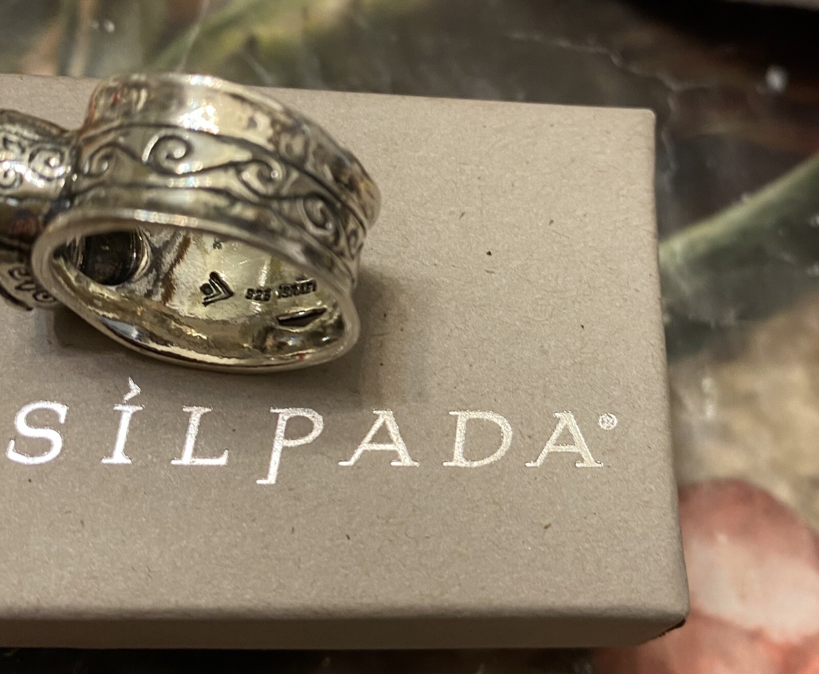 Silpada Sterling Silver 925 Rustic Royalty CZ Gemston… - Gem