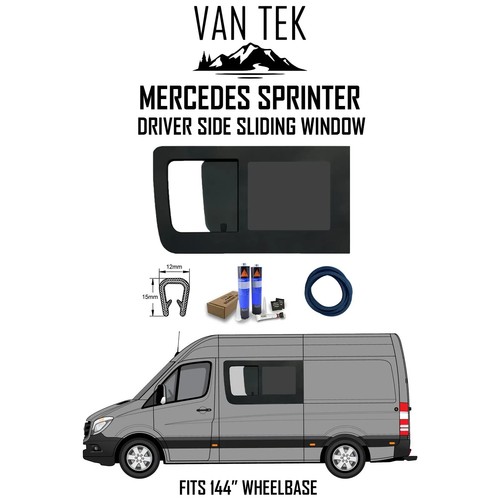 Mercedes Sprinter 144" Wheel Base DRIVER Side SLIDING Window FIT KIT ...
