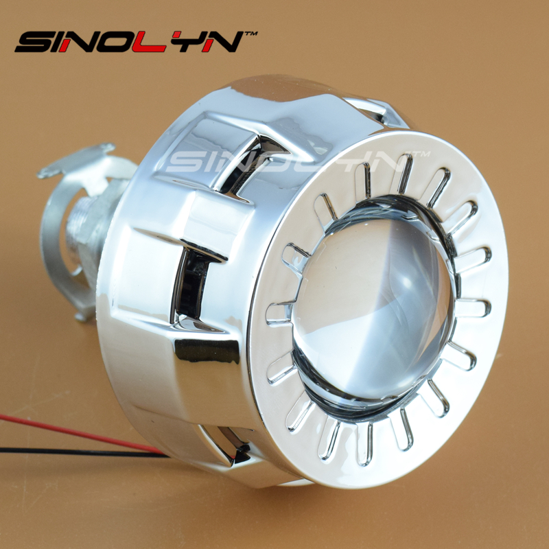 1.8'' Micro HID Bixenon Projector Lens Headlight H4 H7 +Mini Gatling ...