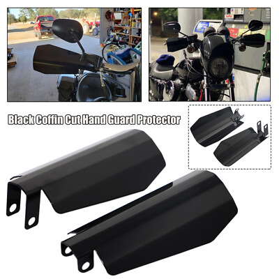 Black Motorcycle Coffin Cut Hand Guards for Harley Touring Road Glide ...