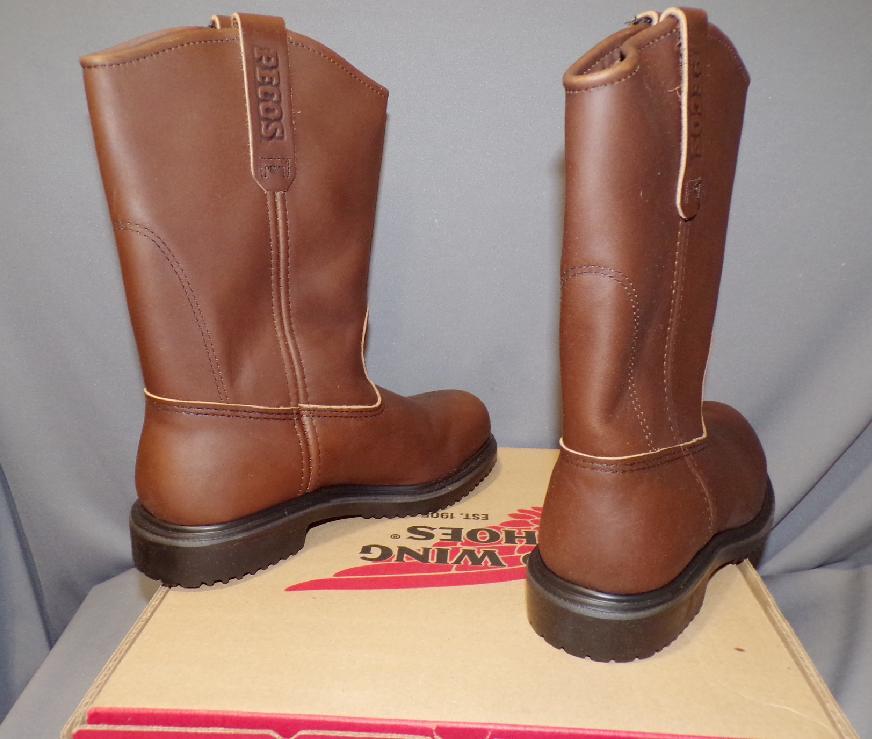 MENS WORK RED WING #2231 USA HUNTING LEATHER COWBOY WELLINGTON BOOTS ...