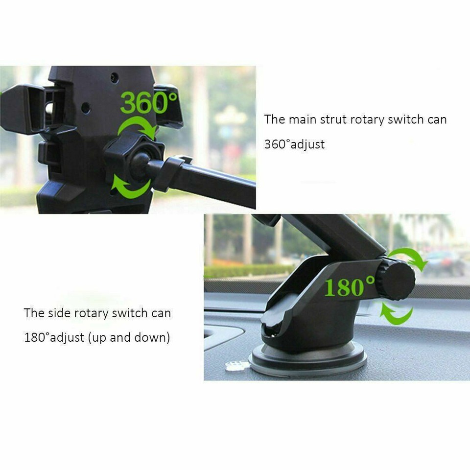 360° Mount Holder Car Windshield Stand For Mobile Cell Phone iPhone ...