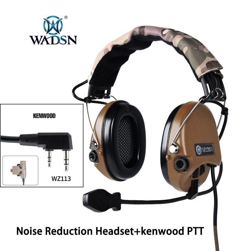Tactical Active Pickup Noise Canceling Headset Military PTT Hunting ...