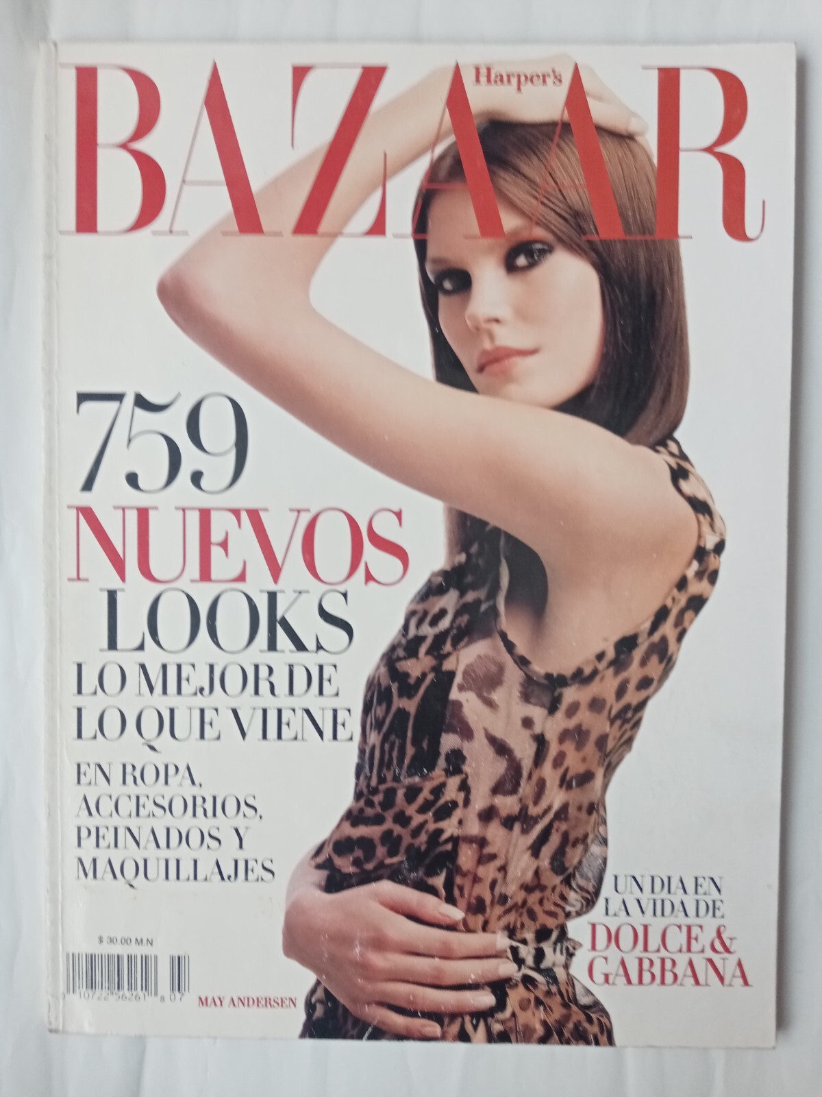 MAY ANDERSEN HARPER'S BAZAAR MEXICAN MAGAZINE MEXICO SPANISH JULY 2002 ...