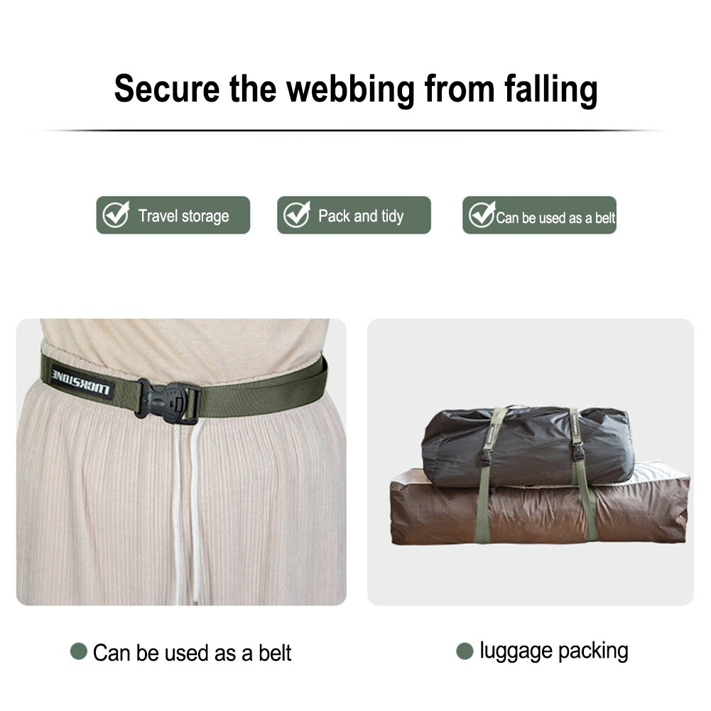 2pcs Baggage Belt Wear Resistant Packing Belt Camping Accessories (Army ...