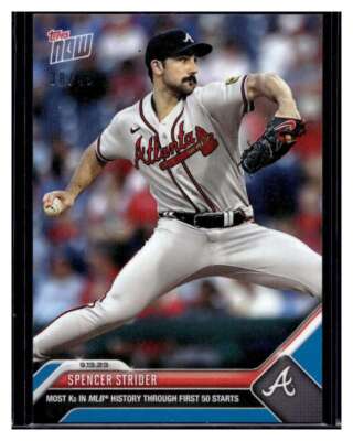 2023 Topps Now #866 Spencer Strider Blue Parallel Card #d /49 | eBay