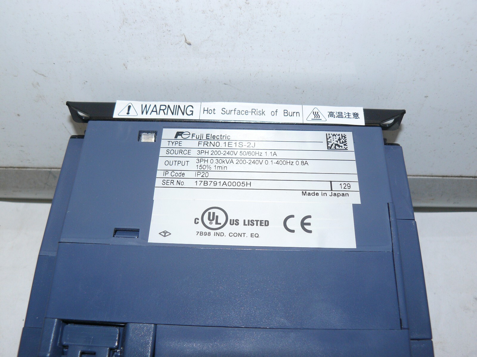 Fuji FRENIC-Multi FRN0.1E1S-2J Compact Inverter 3PH 200-240V 50-60HZ 1 ...