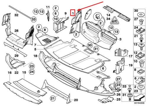 NEW BMW 5 E60 FRONT RIGHT RADIATOR AIR DUCT 51717050604 7050604 ...
